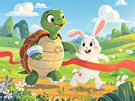 儿童插画绘本故事龟兔赛跑插画插画图片下载 正版图片402688342 摄图网