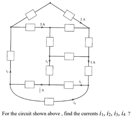 Solved For The Circuit Shown Above Find The Currents Chegg