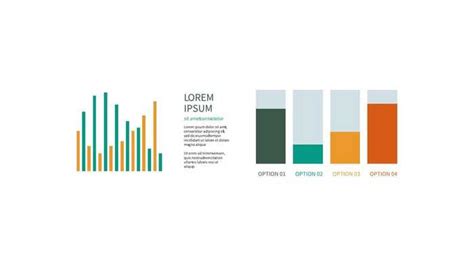 series of three different colored bar charts powerpoint template free