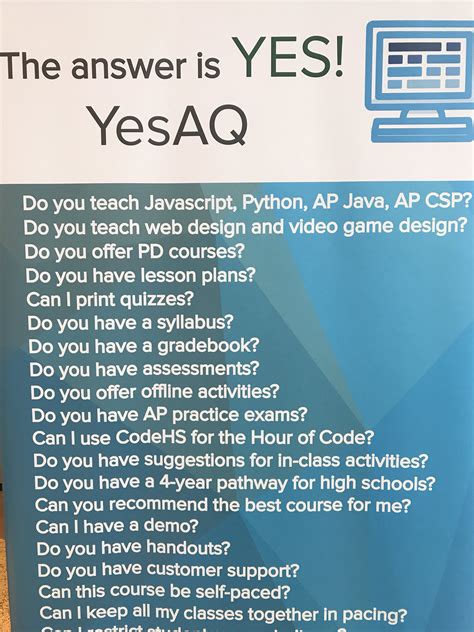 CodeHS On Twitter Have A Question About CodeHS The Answer Is YES CSforAll ReadWriteCode