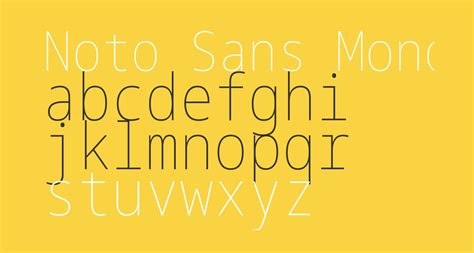 noto sans mono condensed thin free font what font is