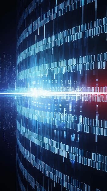 Premium Photo Secure Data Encryption Portrayed Through Digital Binary And Computer Virus