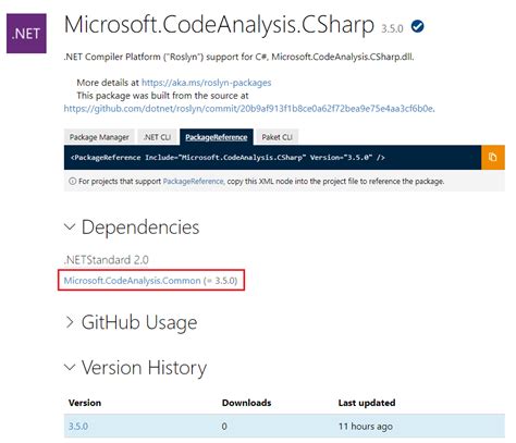Cant Update Microsoftcodeanalysiscsharp To 35 · Issue 42493