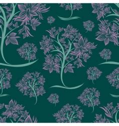 Seamless Pattern From Trees Royalty Free Vector Image