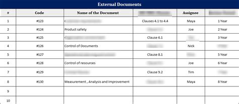 Iso 9001 Qms Document Control Register Iso Templates And Documents Download