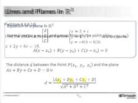 Lines And Planes In R YouTube