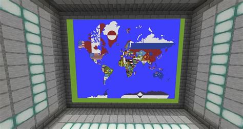 Small Scale World Flag Map Java Minecraft Map