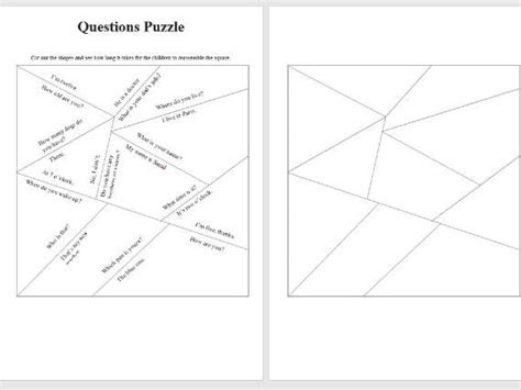 Questions Puzzle Teaching Resources