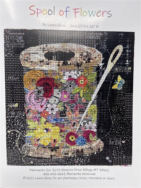 Spool Of Flowers Collage Pattern Laura Heine 659245755062