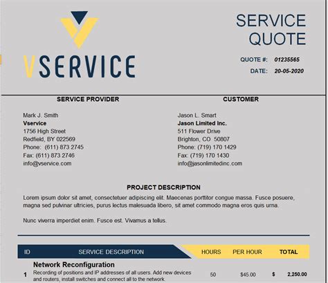 Sample Quotation Formats And Templates In WORD EXCEL