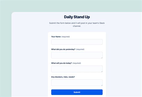daily stand up template zapier interfaces