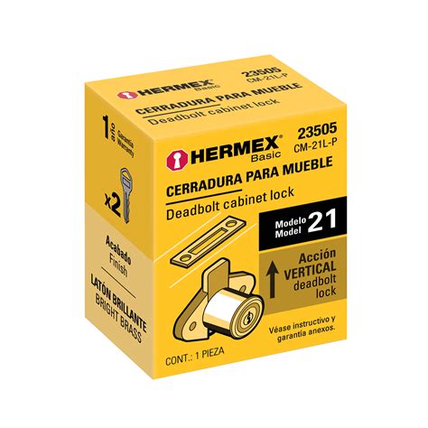 23505 Cm 21l P Truper Cerradura Para Mueble Modelo 21 Latón Hermex