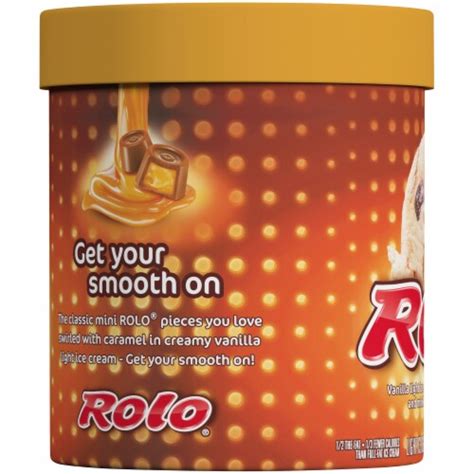 Rolo Vanilla Light Ice Cream With Caramel Swirl And Mini Rolo Candy Pieces 15 Qt Kroger