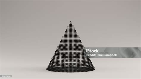 블랙 콘 시각적 별칭 스트로보스코픽 효과와 작은 큐브의 제비로 만든 0명에 대한 스톡 사진 및 기타 이미지 0명 각도 개념 Istock