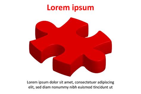 사업 아이디어 그래픽 디자인 배경 개념에 대 한 빨간색 직소 퍼즐 아이콘의 조각 0명에 대한 스톡 벡터 아트 및 기타 이미지 0명 3차원 형태 개체 그룹 Istock