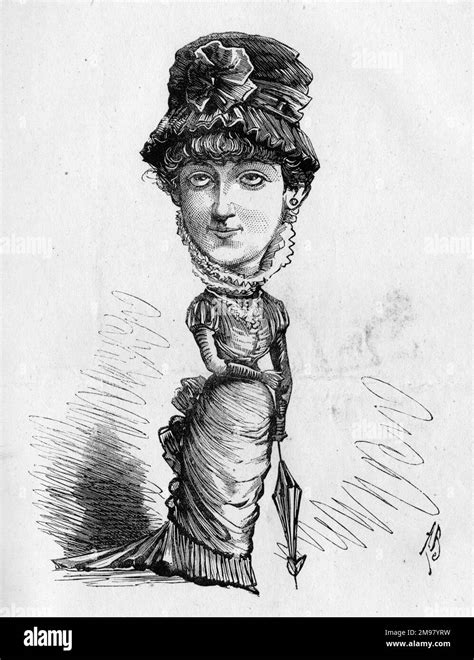 Cartoon Of Alma Stuart Stanley 1854 1931 British Actress And Singer