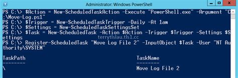 Terry L U S Blog Create A Schedule Task To Run PowerShell Script