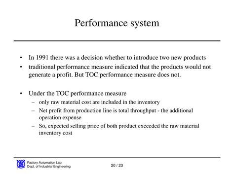 Ppt Implementing Toc Theory Of Constraints In A Manufacturing Environment 1999 3 25 자동화