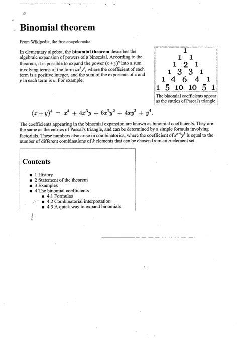 Binomial Theorem Stat Tables STAT P Studocu
