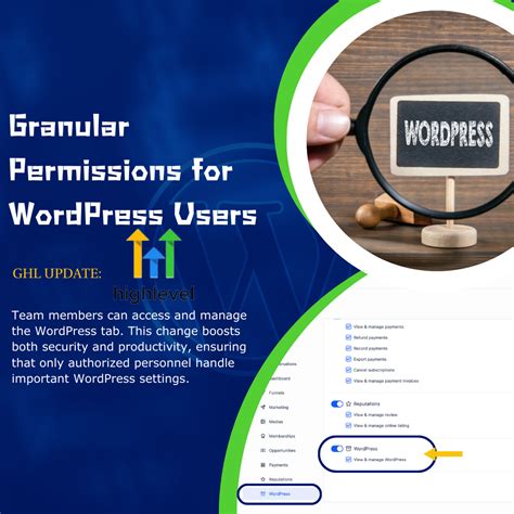 Granular Permissions For WordPress Users GHL Growth Garage