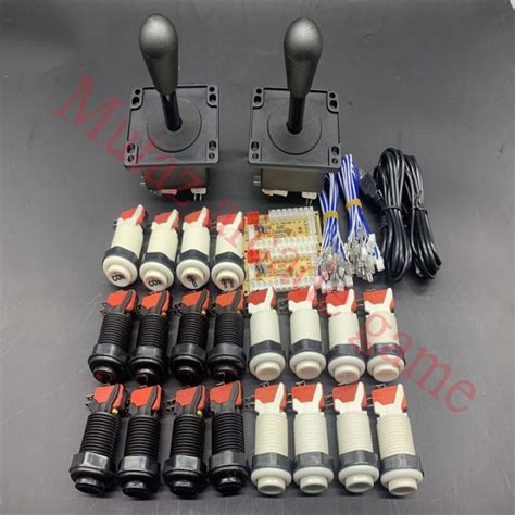 2 player arcade joystick control diy kit zero delay board usb to pc