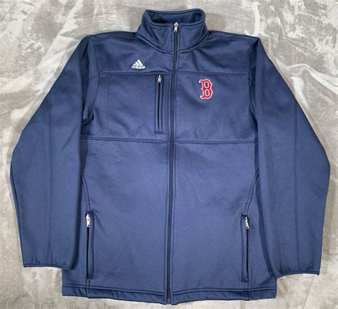 Adidas Boston Red Sox Jacket Mens Xl Navy Blue Full Zip Fleece Ebay