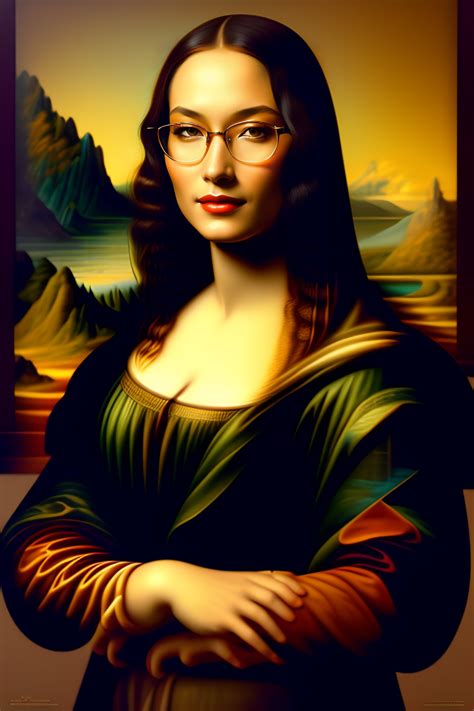Lexica Mona Lisa With Glasses In The Style Of Stefan Kosti…