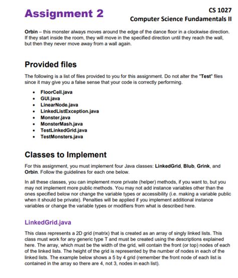 Solved Assignment 2 Cs 1027 Computer Science Fundamentals Ii