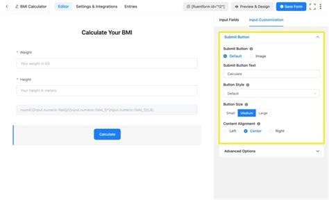 Create A Wordpress Bmi Calculator For Health Focused Website Fluent Forms