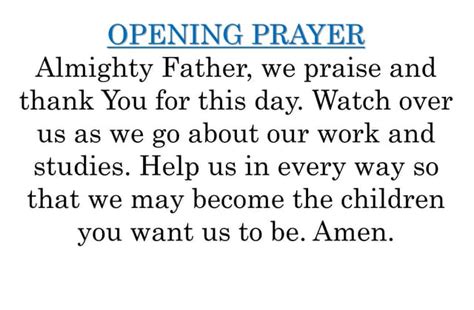 Classroom Prayer Pptx