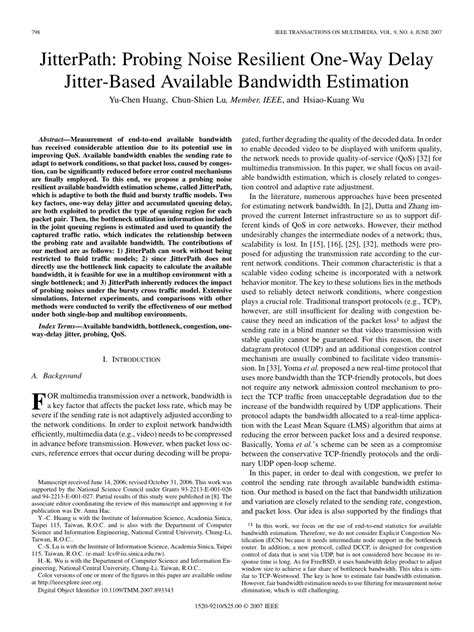 pdf jitterpath probing noise resilient one way delay jitter based