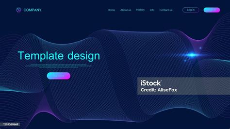 웹 사이트 템플릿 디자인 화려한 동적 파도 육각 형 혁신 패턴과 Asbtract 과학적 배경 웹 사이트 또는 앱에 대한 최신 방문 페이지입니다 벡터 그림입니다 개념에 대한