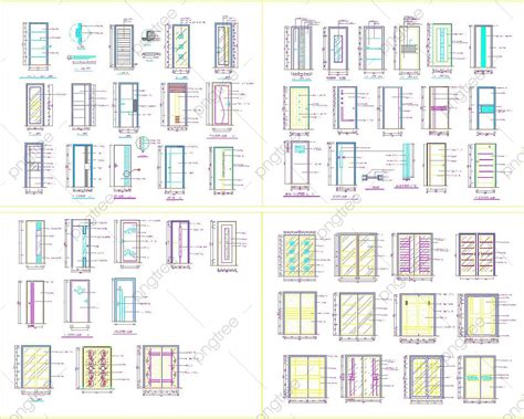 Cad Door Schedule Table Doors Set Dwg Free Cad Blocks Download