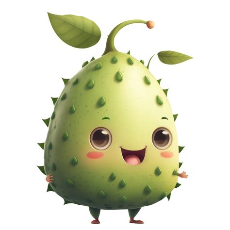Cute Happy Soursop Character Ai Generated 22948326 Png