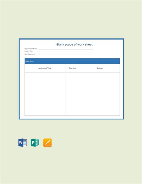 Editable Scope Of Work Templates In Word To Download