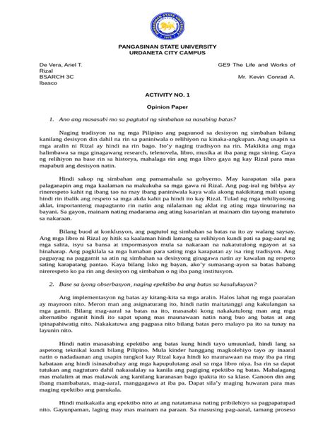 Ge9 Activity No 1 Pdf