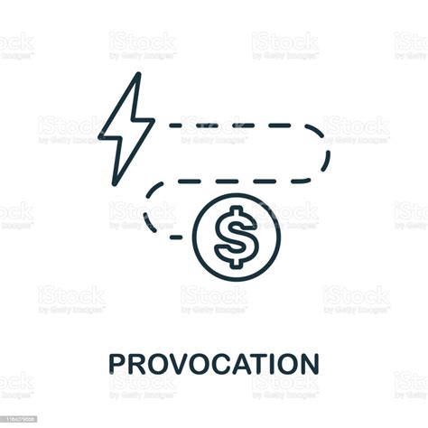 도발 아이콘입니다 손상 아이콘 컬렉션에서 얇은 윤곽 선 스타일 디자인입니다 웹 디자인 앱 소프트웨어 인쇄 사용을위한 창조적 인