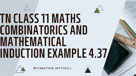 Tn Class 11 Maths Combinotorics And Mathematical Induction Example 4 37 Youtube