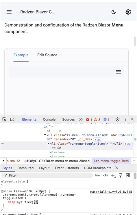 Problem With Radzen Menu On Small Screens Radzenblazor Components