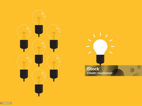 군중에서 눈에 띄는 다르게 생각 전구의 그래픽은 비즈니스 개념을 나타냅니다 새로운 아이디어 변화 트렌드 용기 창조적 인 솔루션