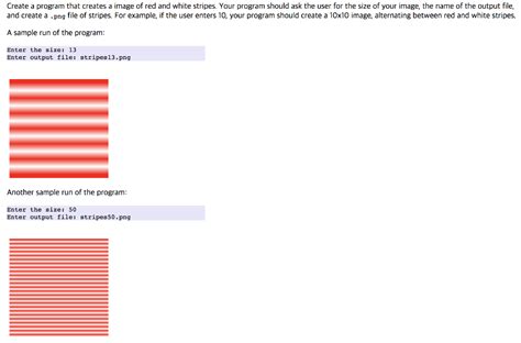 Solved Create A Program That Creates A Image Of Red And