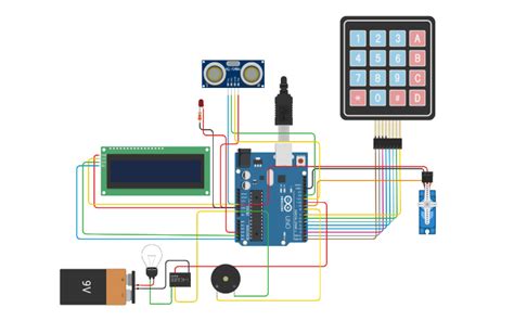 Circuit Design Smart Lock Door Tinkercad