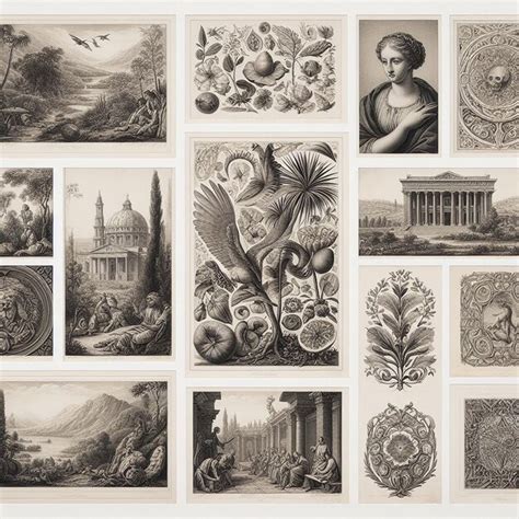 Premium Ai Image Antique Etchings