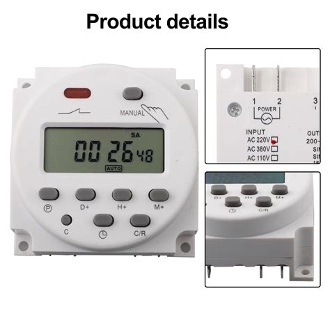 Huajunming Digital Display Power Timer Weekly Programmable Time Relay