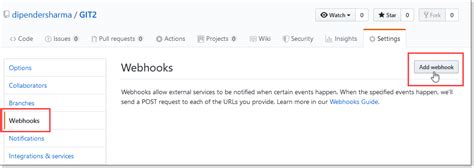 configure a webhook in github autorabit knowledge base