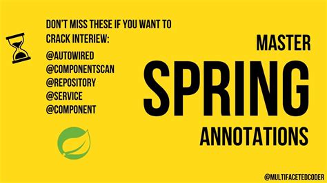 Master Spring Annotations Component Service Repository Autowired Componentscan