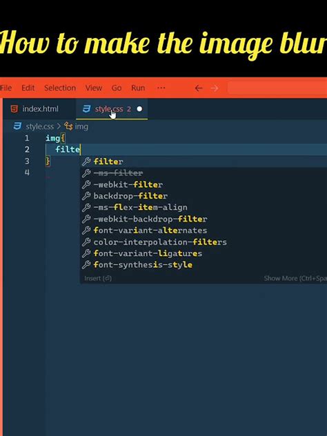 How To Make The Image Blur Coding Programming Projects Htmlcsshtmlcss Youtube