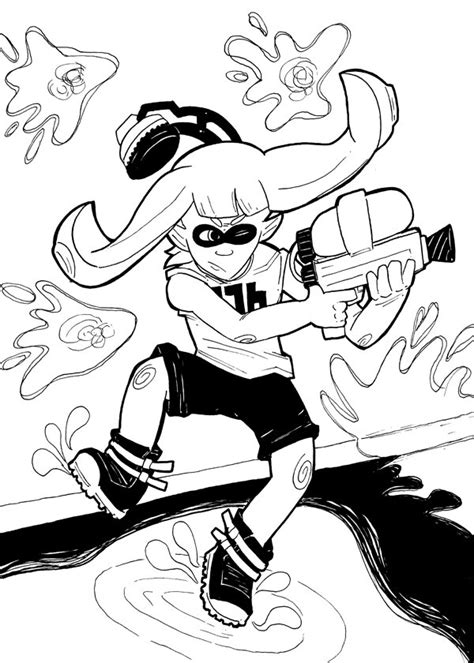 Splatoon Inkling Girl Fan Art Heavy Inks — Scudsworth Productions