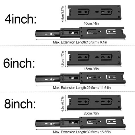 2 개몫 미니 서랍 슬라이드 철강 가구 가이드 레일 전체 확장 찬장 옷장 하드웨어 가이드 슬라이드슬라이드 Aliexpress