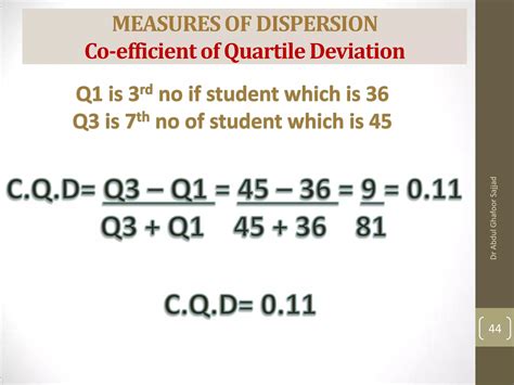 Measures Of Dispersion Ranges Quartile Deviation Variance And